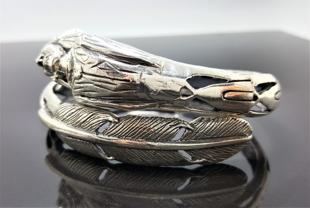 Native American Indian Bracelet 925 Sterling Silver Tribal Chief ...