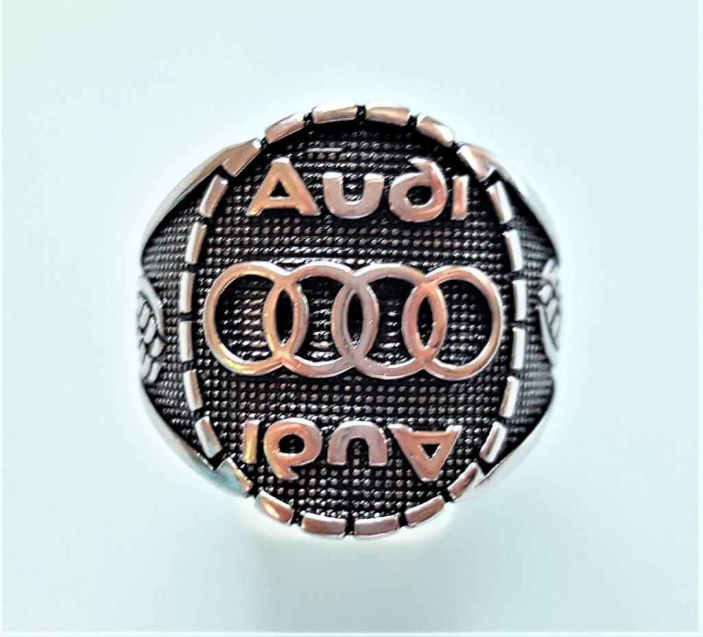 925 Sterling Silver AUDI Car Men's Ring Exclusive Design Perfect Gift ...
