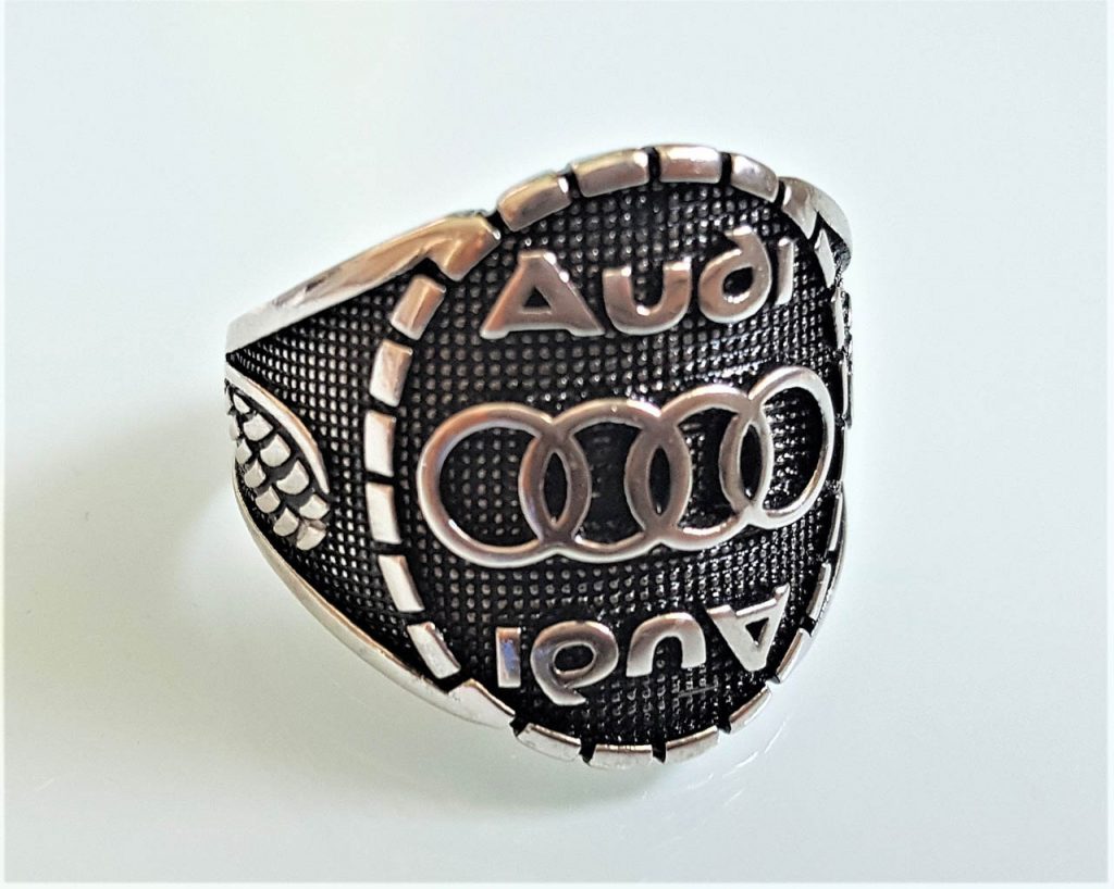 925 Sterling Silver AUDI Car Men's Ring Exclusive Design Perfect Gift ...