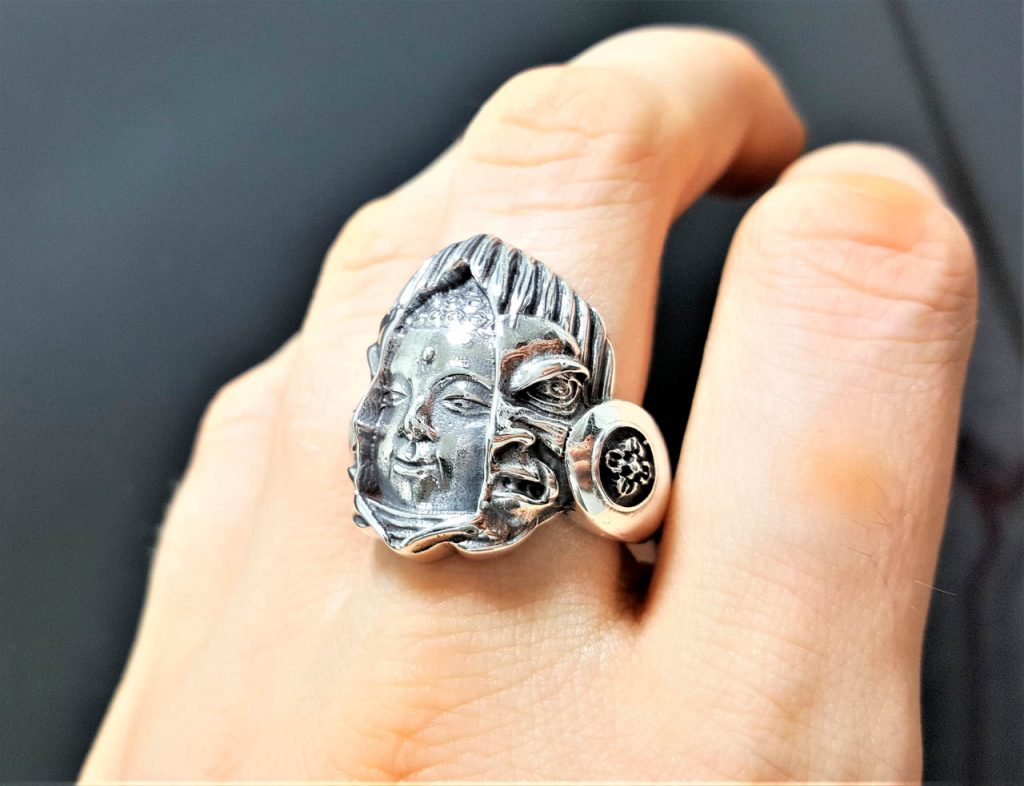 STERLING SILVER 925 Unleash your inner BUDDHA Ring Sacred Symbol ...