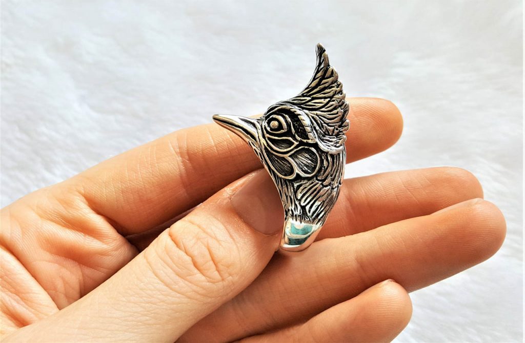 ROOSTER 925 Sterling Silver RING UNISEX Animal Totem Sacred Symbol of ...