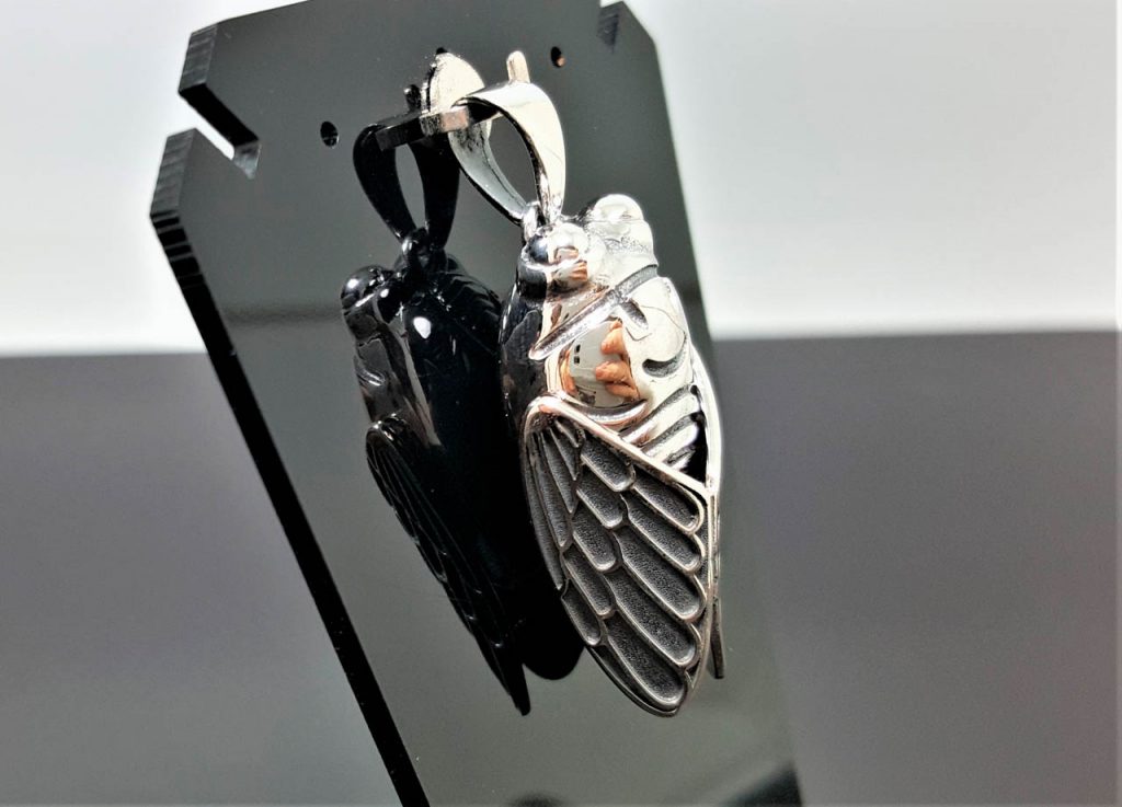 STERLING SILVER 925 Flying Bug Insect Pendant Fly Charm - ELIZ Jewelry ...