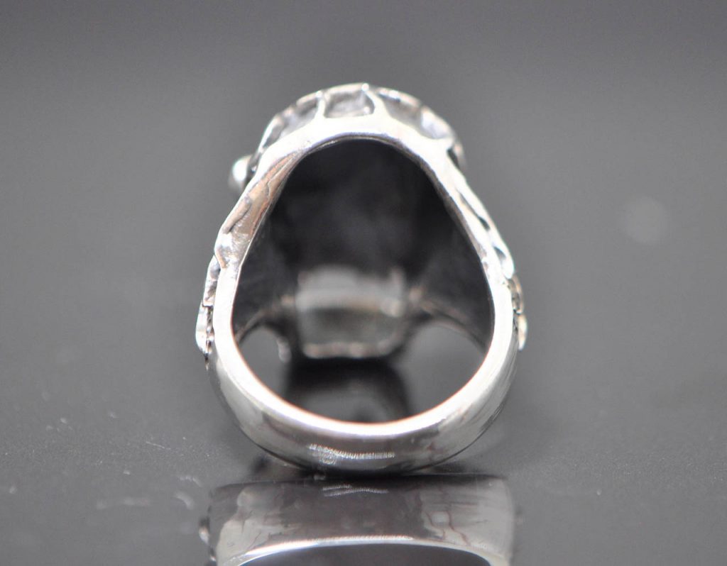 Fire Skull 925 Sterling Silver Ring Exclusive Design Brutal Skull ...