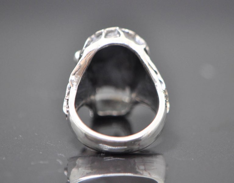 Fire Skull 925 Sterling Silver Ring Exclusive Design Brutal Skull ...