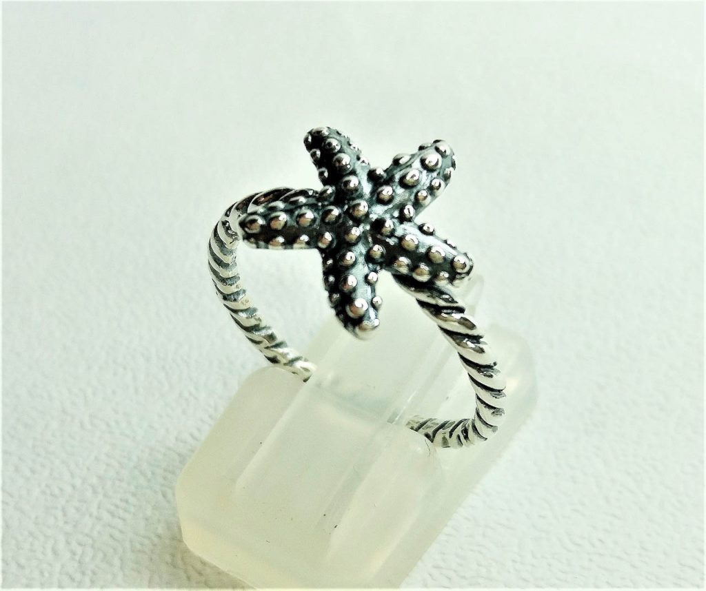 Starfish Ring Sterling Silver 925 StarFish Ring Ocean Star Sea Talisman ...