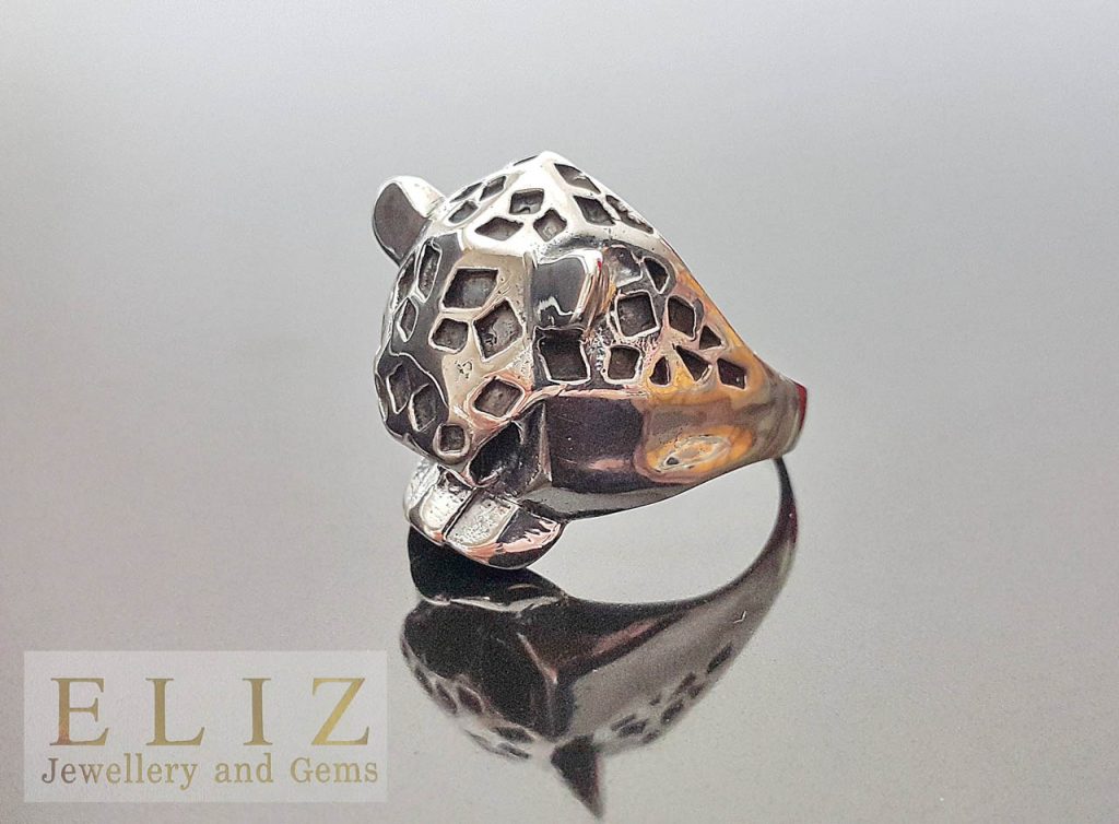 Cheetah 925 Sterling Silver Ring - ELIZ Jewelry and Gems
