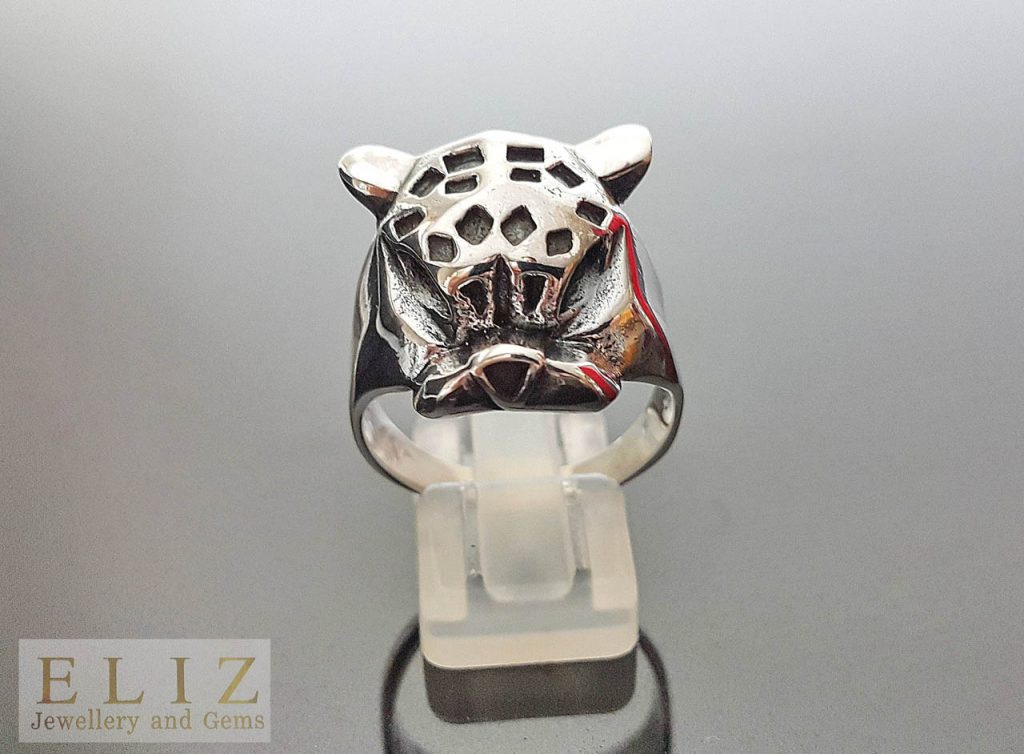 Cheetah 925 Sterling Silver Ring - ELIZ Jewelry and Gems