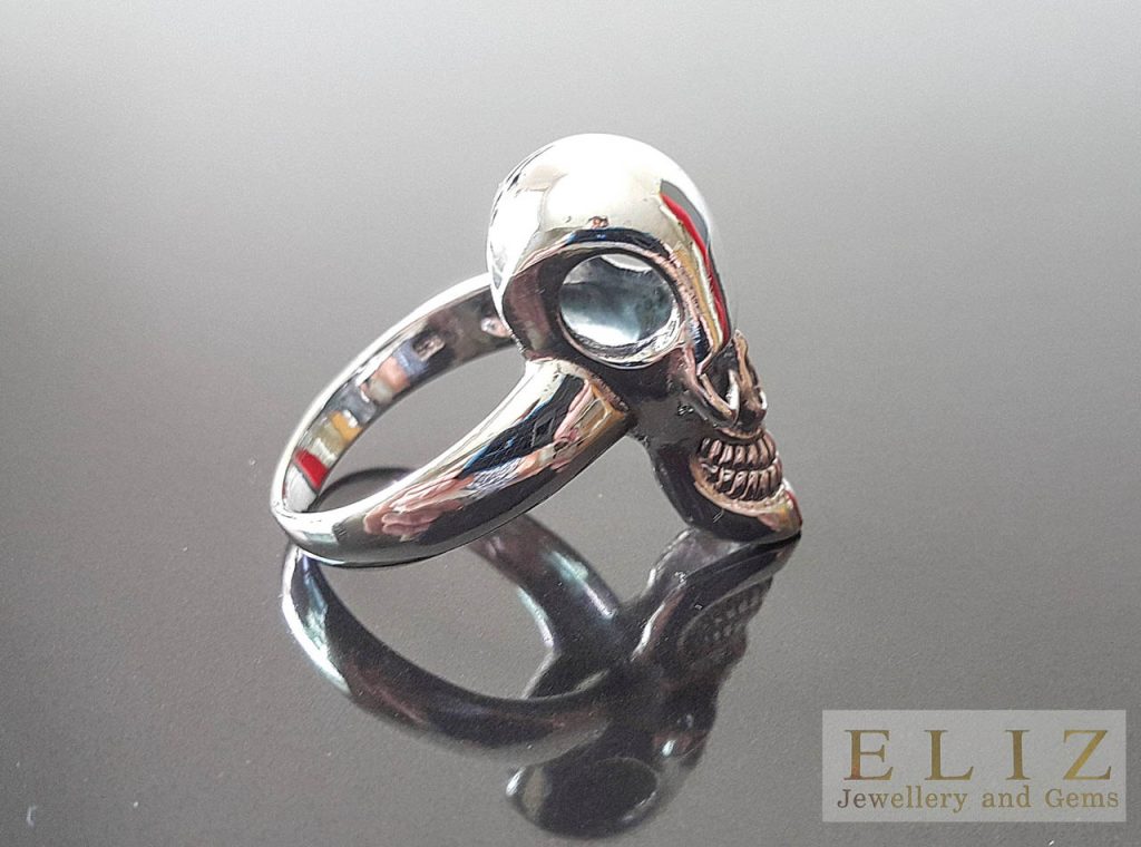 925 Sterling Silve Alien Skull Ring 9' 9.5' 10' - ELIZ Jewelry and Gems