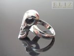 925 Sterling Silve Alien Skull Ring 9' 9.5' 10' - ELIZ Jewelry and Gems