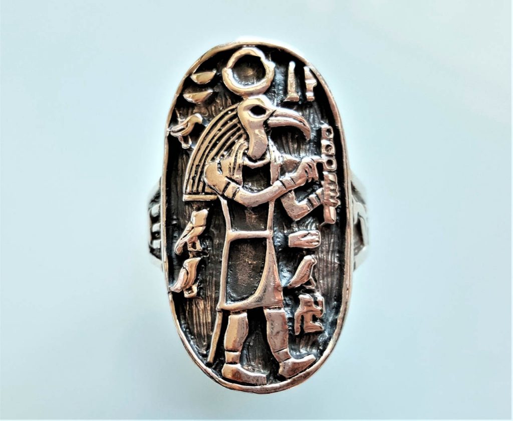 Great THOTH STERLING SILVER 925 Ring Ancient Egyptian God of Wisdom ...