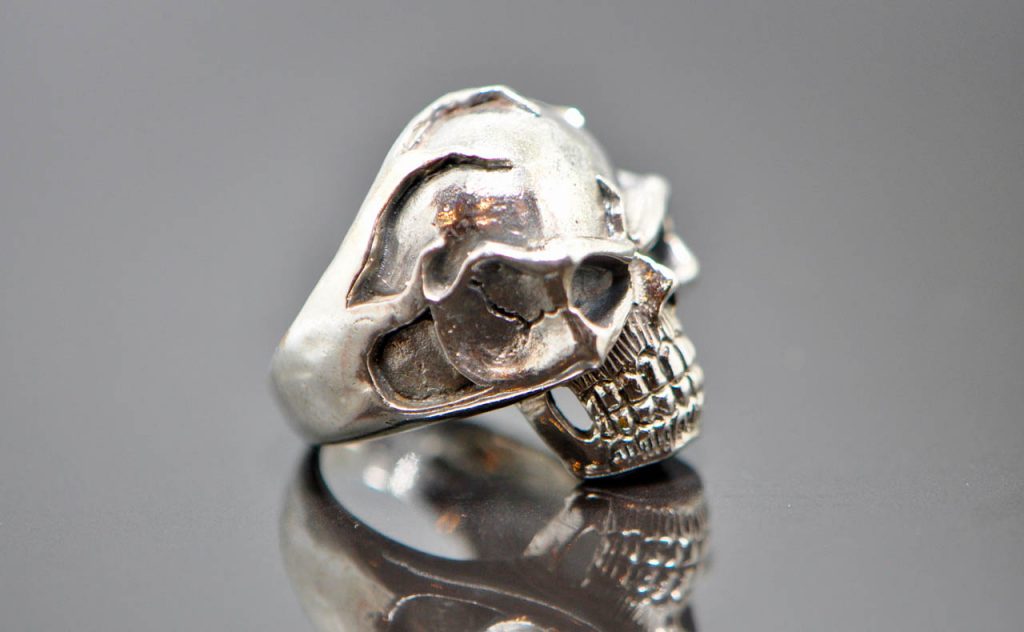 Pure Solid .925 Sterling Silver Pygmy Fire Skull Ring - ELIZ Jewelry ...