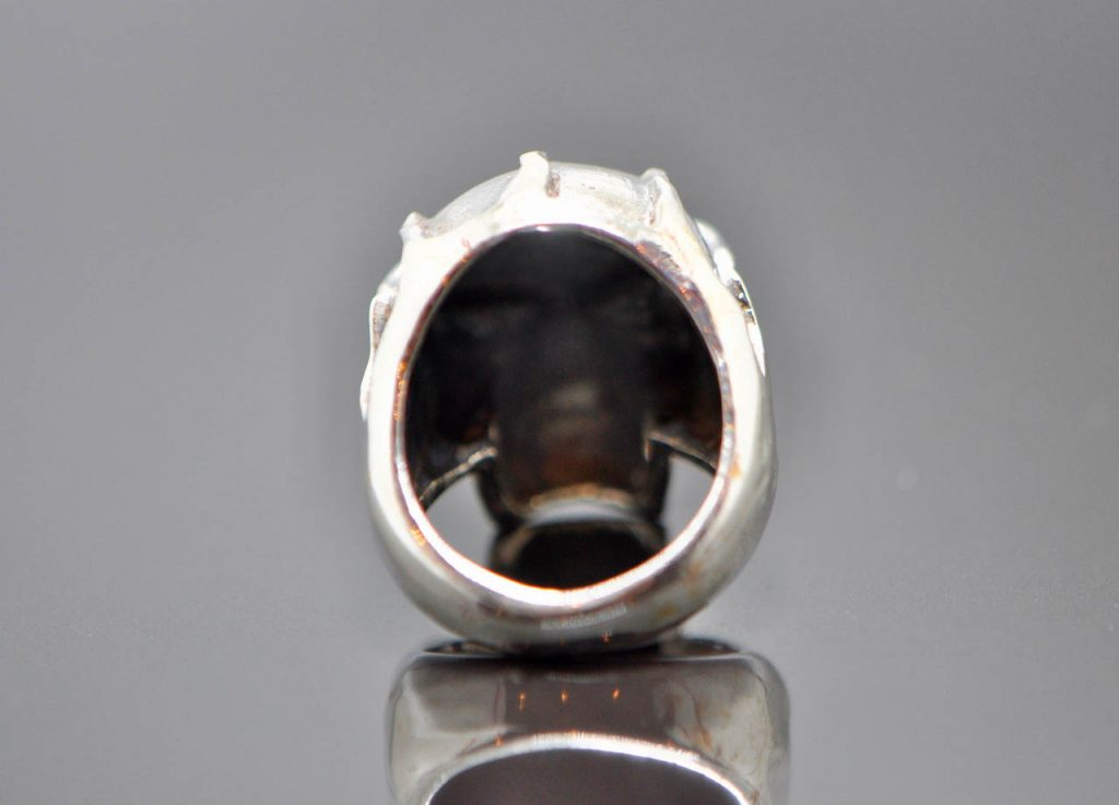Pure Solid .925 Sterling Silver Pygmy Fire Skull Ring - ELIZ Jewelry ...