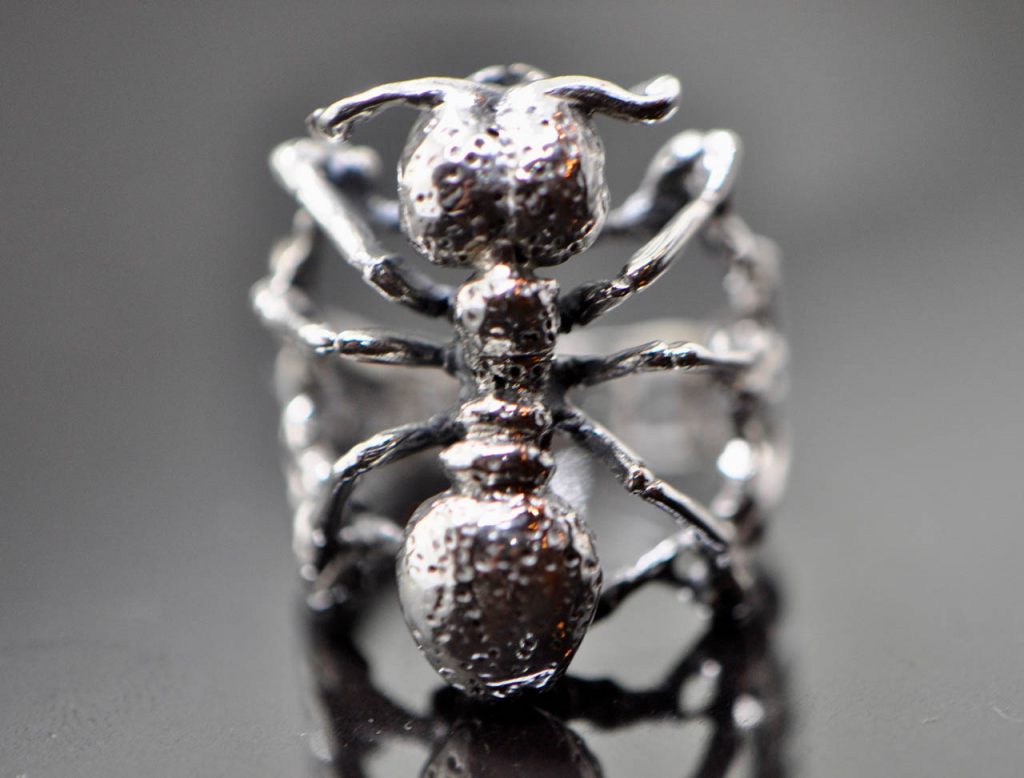 Ant Ring STERLING SILVER 925 Red Army Ant Insect Ring Entomology ...