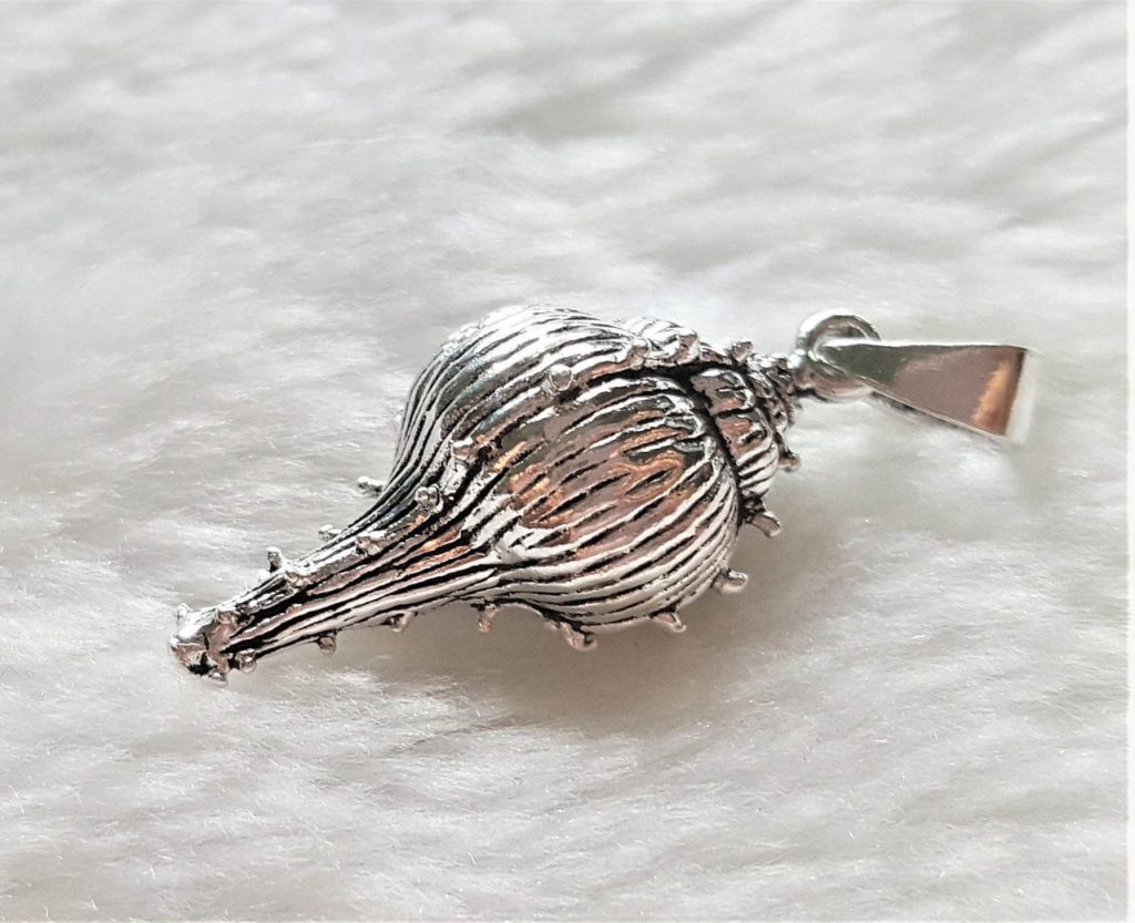 Shell Pendant STERLING SILVER 925 Ocean Sea Talisman Amulet Good Luck ...